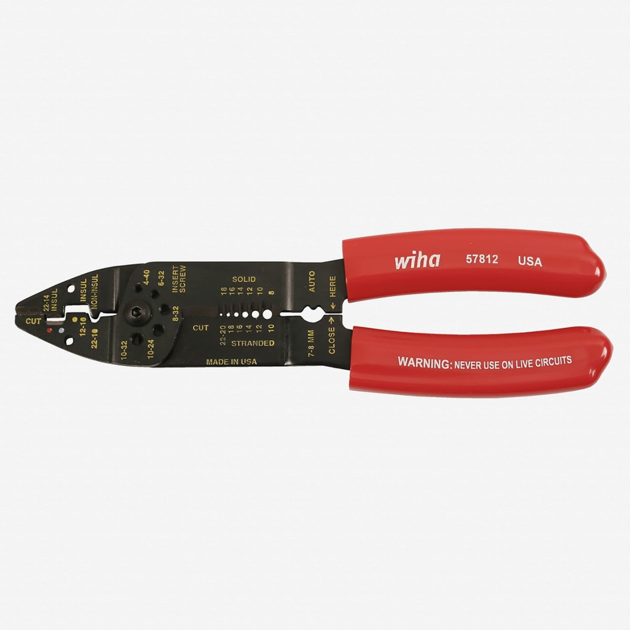 Wiha 57812 Wire Stripping Pliers/Cutters - 8.5" - Walmart.com
