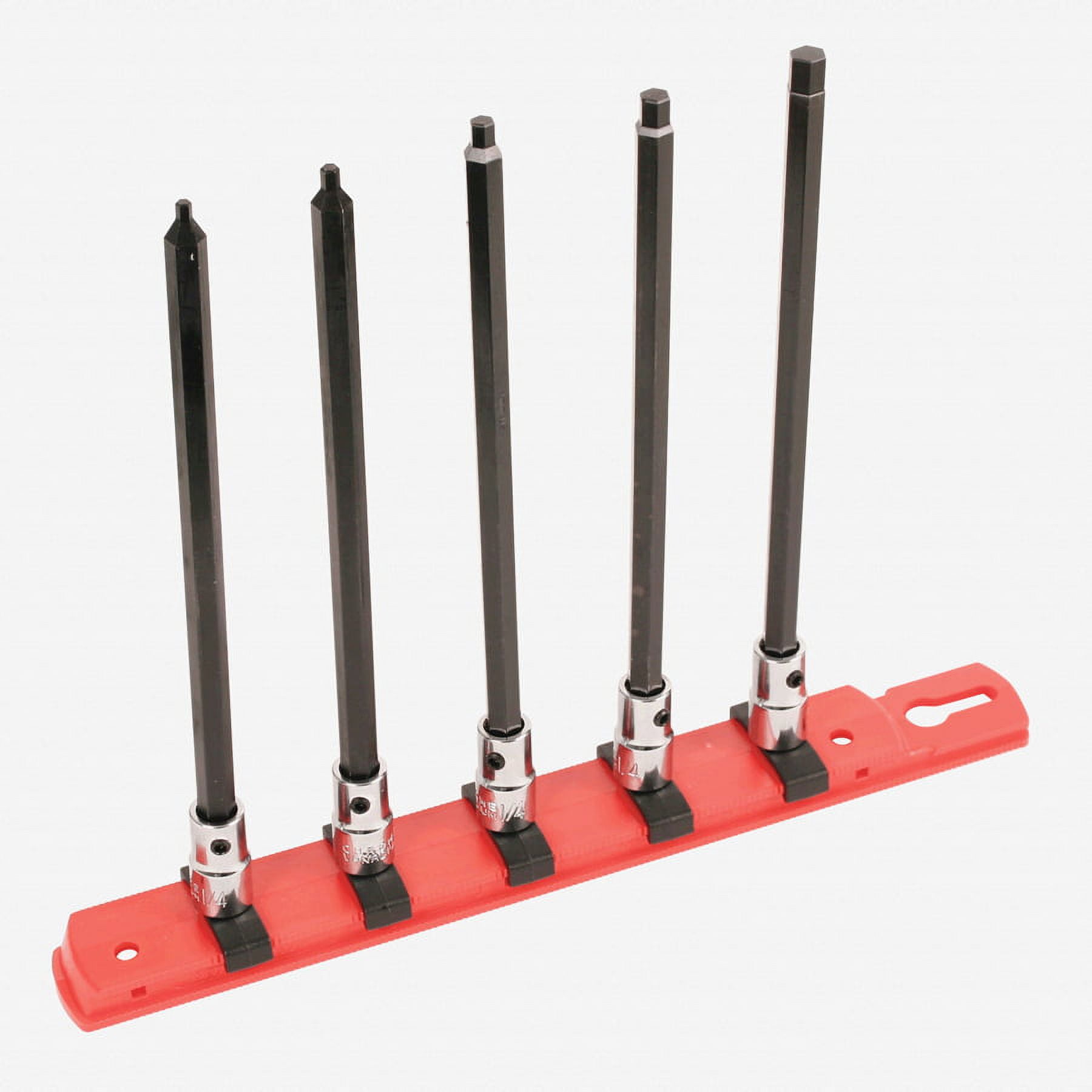 Wiha 77192 5 Piece Hex Metric 1/4" Drive Bit Socket Rail Set - Walmart.com