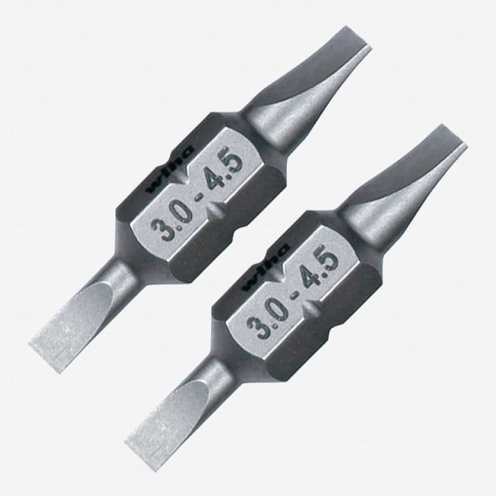 Wiha 77715 Slotted 3.0 + 4.5mm Double End Ultra Bits (2 Pack) - Walmart.com