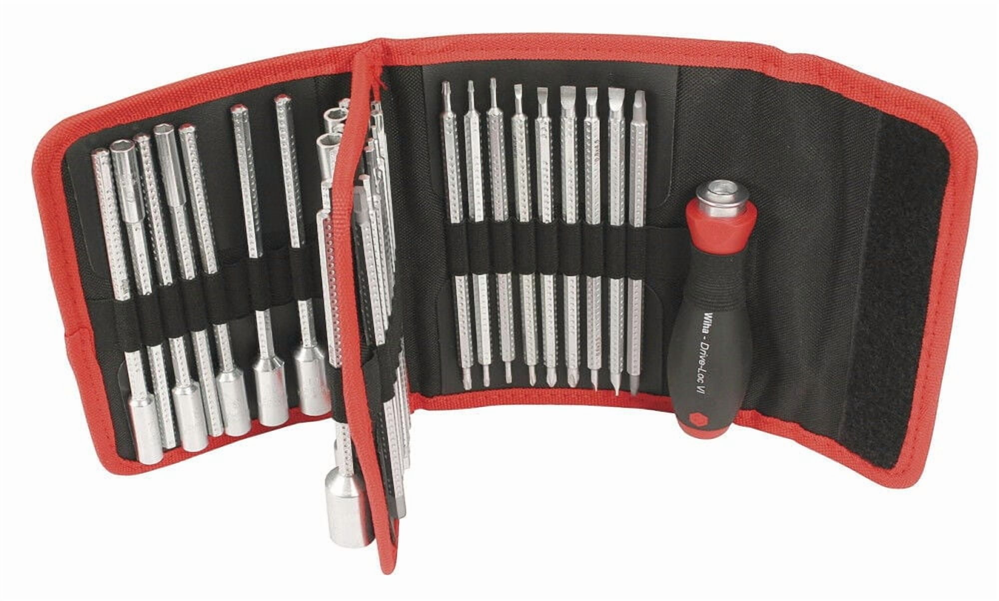 Wiha Drive-Loc VI Screwdriver Wallet Set, 32Pc, SAE Measurement ...