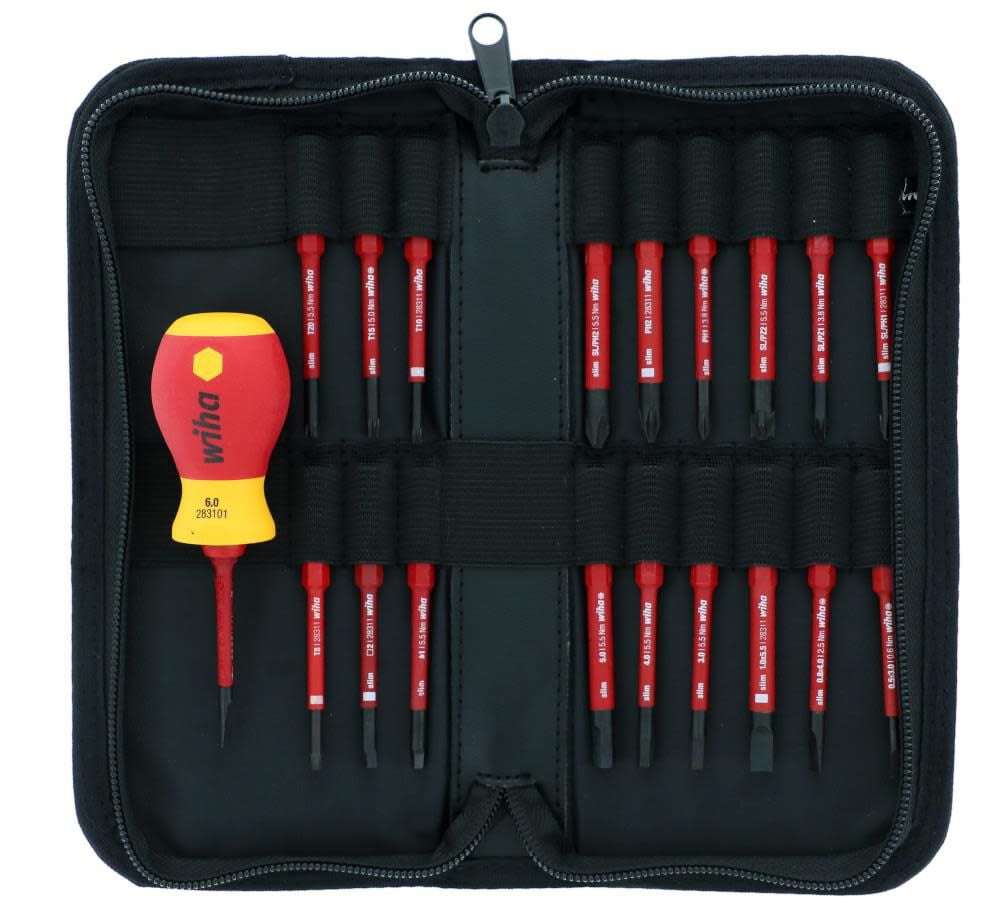 Wiha Insulated Slimline Blade Set 20 Piece - Walmart.com