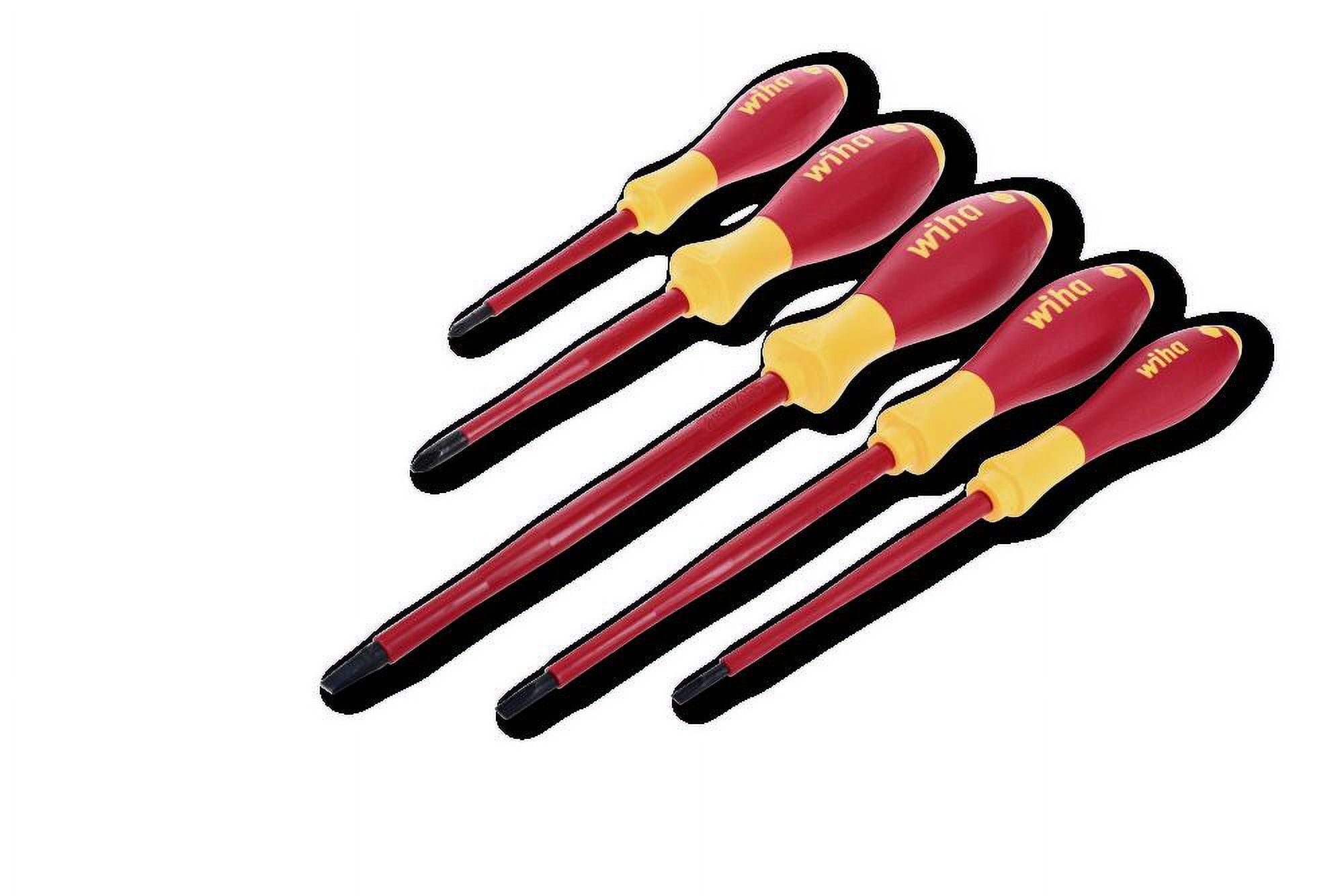 Wiha Insulated Softfinish Slotted/phillips Screwdriver Set 5Pc ...