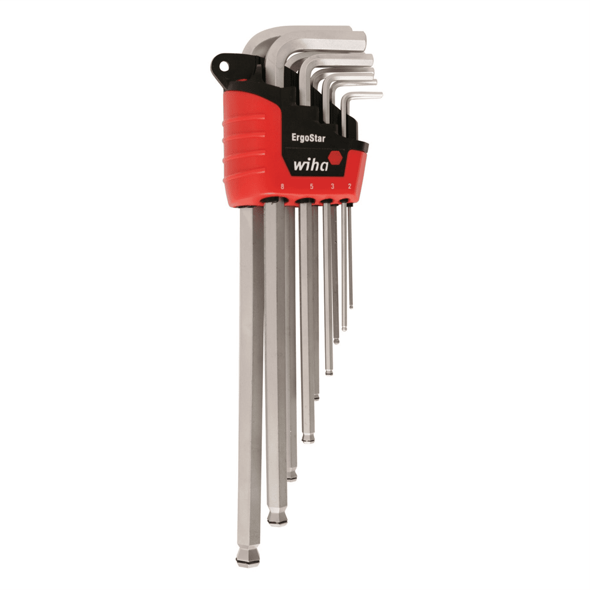 Wiha Tools 9 Pc MagicRing Screw Holding Ball End Hex L-Key Set & Metric ...