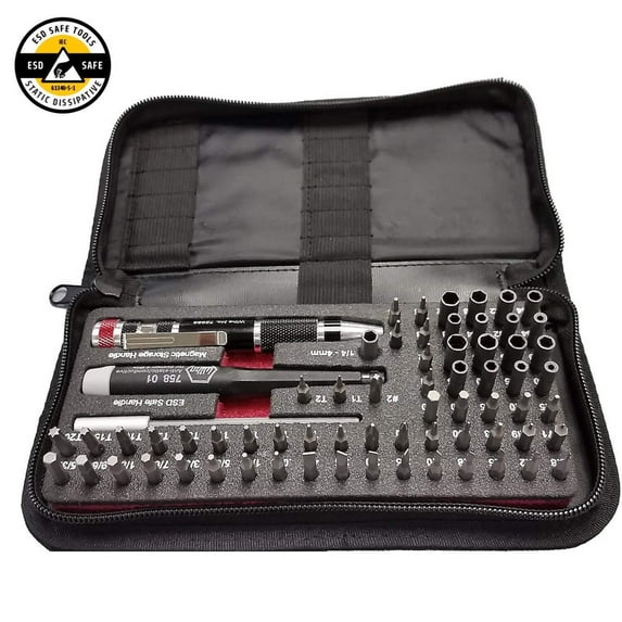 Wiha ESD Safe Master Technician Micro Bits Set with Ratchet, Nut Setter ...