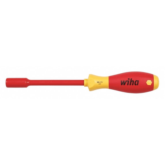 Wiha Tools 14.0mm Alloy Steel Nut Driver, Yellow with Red Grip 32238 ...