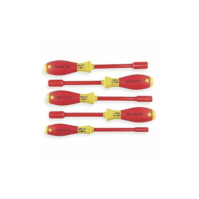 Wiha Nut Driver Set,5 Pieces,Metric,Solid,Ins 32291 - Walmart Business ...