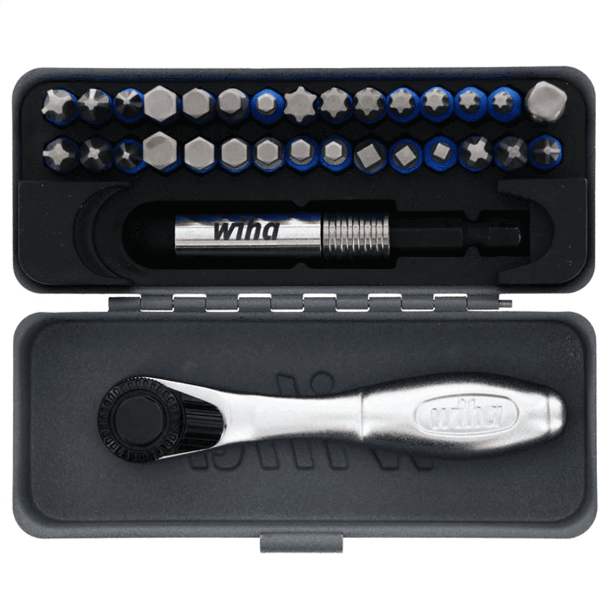 Wiha Tools 32 Piece TerminatorBlue Impact Bit Set - 1/4-inch drive x 1 ...