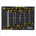 WIHA Tools 10 Piece SoftGrip Dual Drive Hex SAE T-Handle Tray Set ...