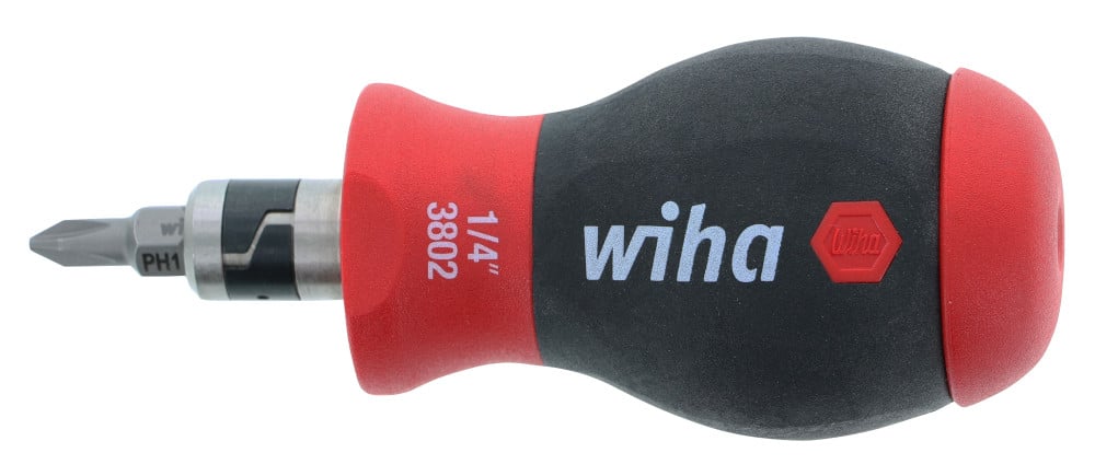 Wiha 38090 14-in-1 SoftFinish Stubby Bitholder Screwdriver - Walmart.com