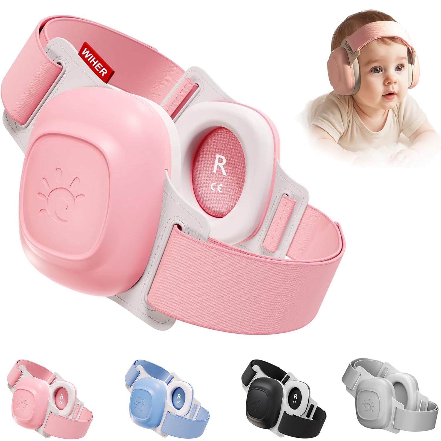 Wiher Baby Ear Muffs for Noise Protection (3–48 Months), 25dB Noise ...