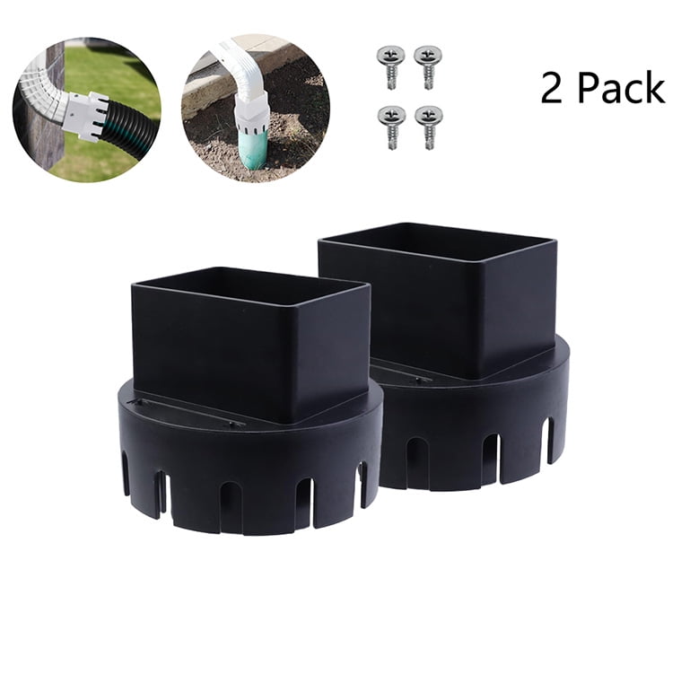 Wiher Downspout Adapter,3" x 4" Drain Pipe Extension,Fits Square Rain ...