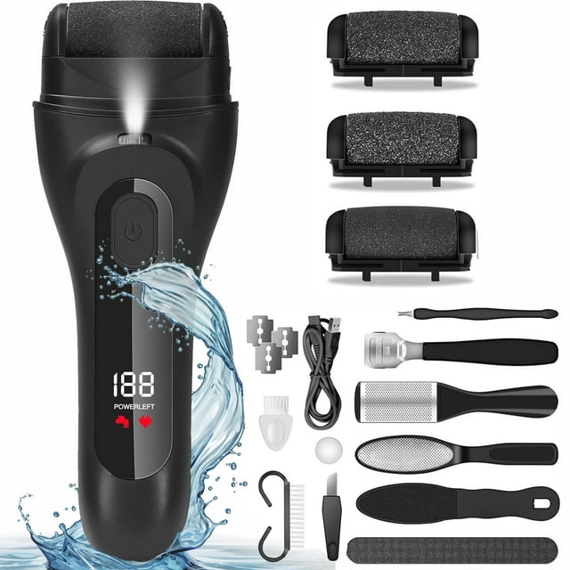 Wiher Electric Foot Callus Remover, LED Light & Display Electric Foot ...