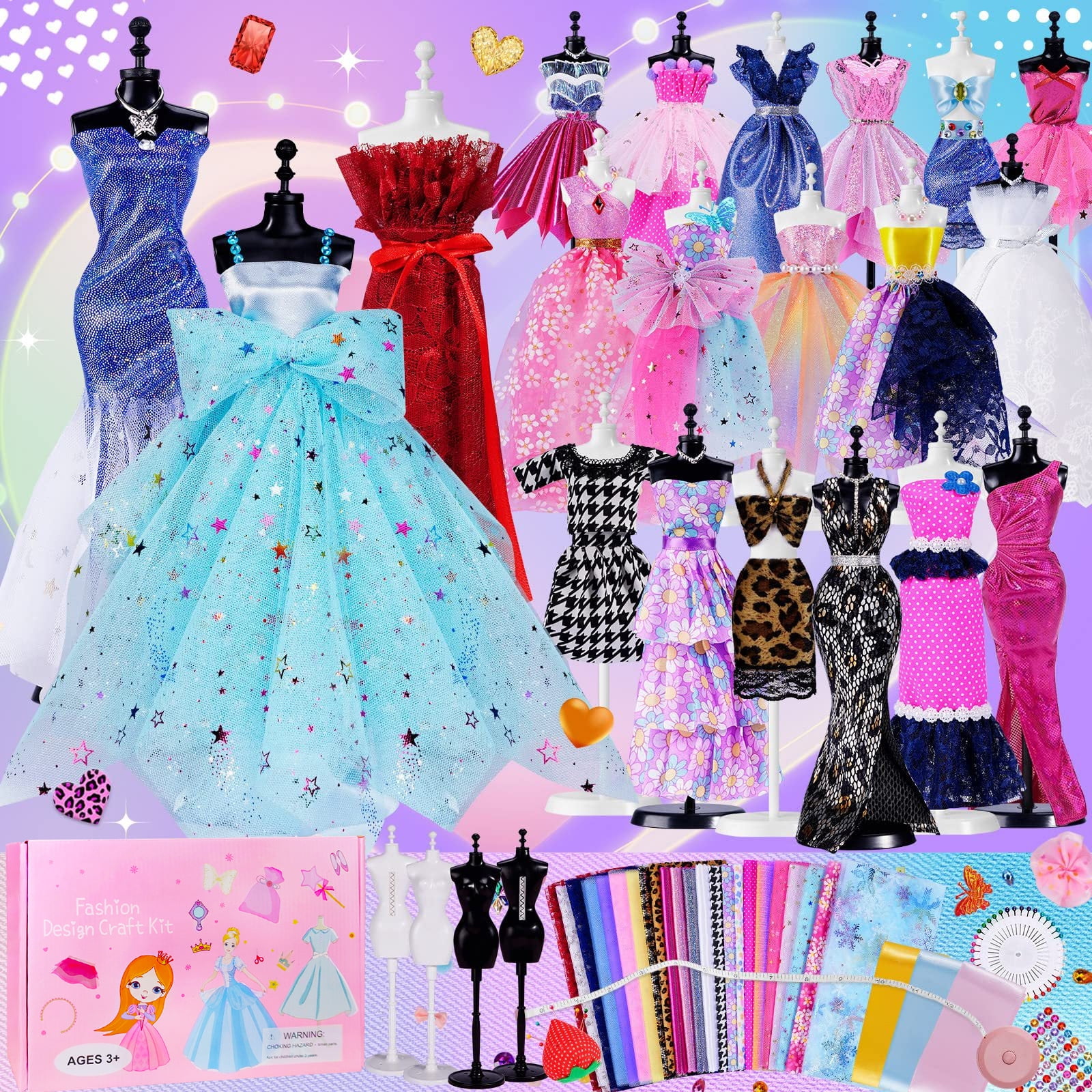 Wiher Fashion Designer Kit for Girls, DIY Arts & Crafts Kit with 4 ...