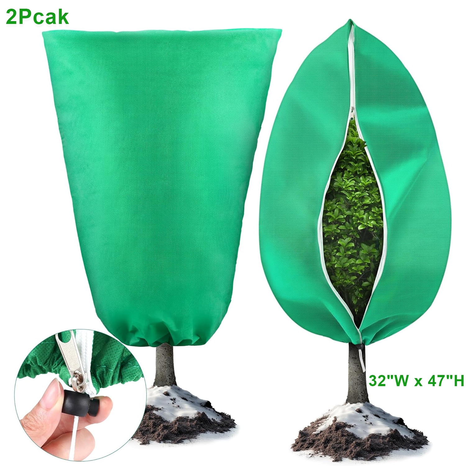 Wiher Plant Covers Freeze Protection, 2 Pack 32''×71'' Green Frost ...