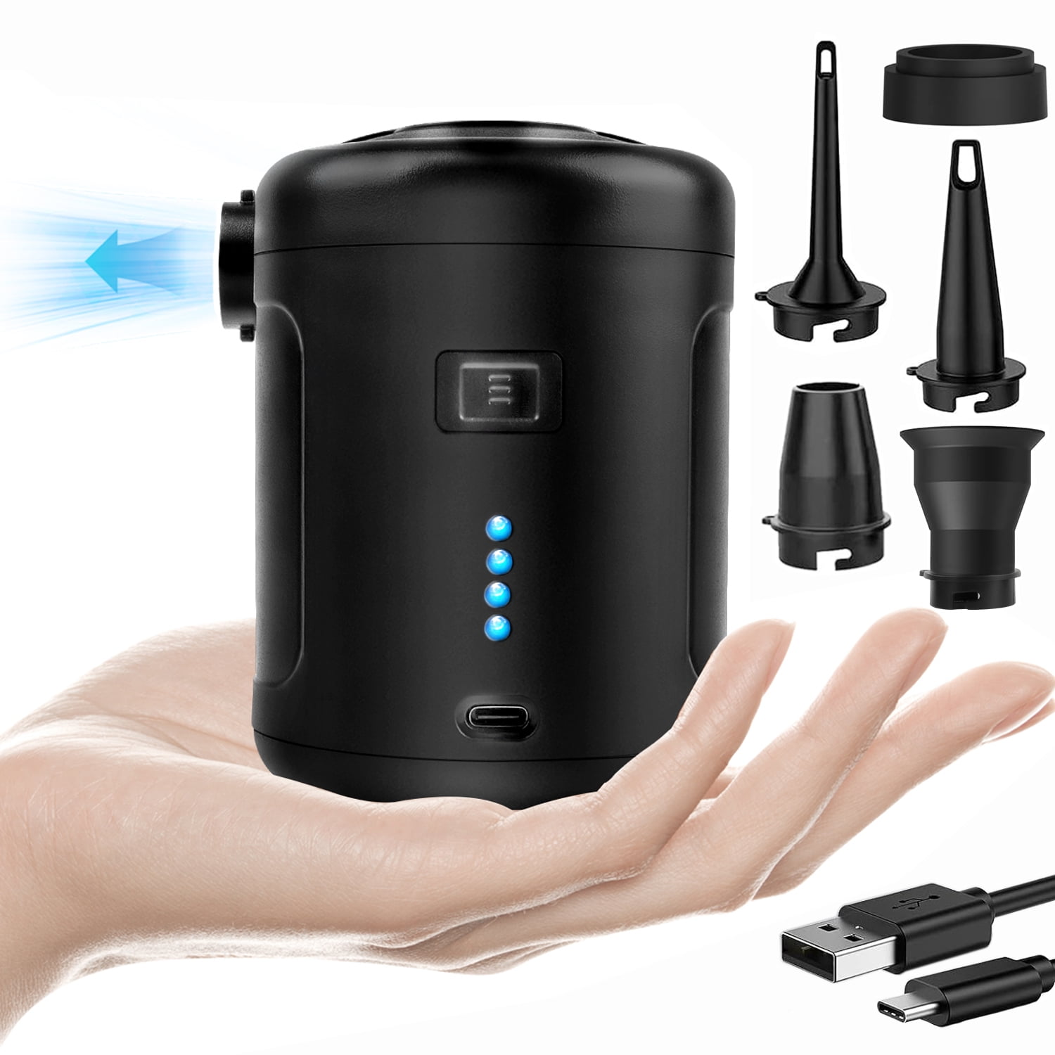 Wiher Portable Electric Air Pump with 6000mAh Battery, Rechargeable ...