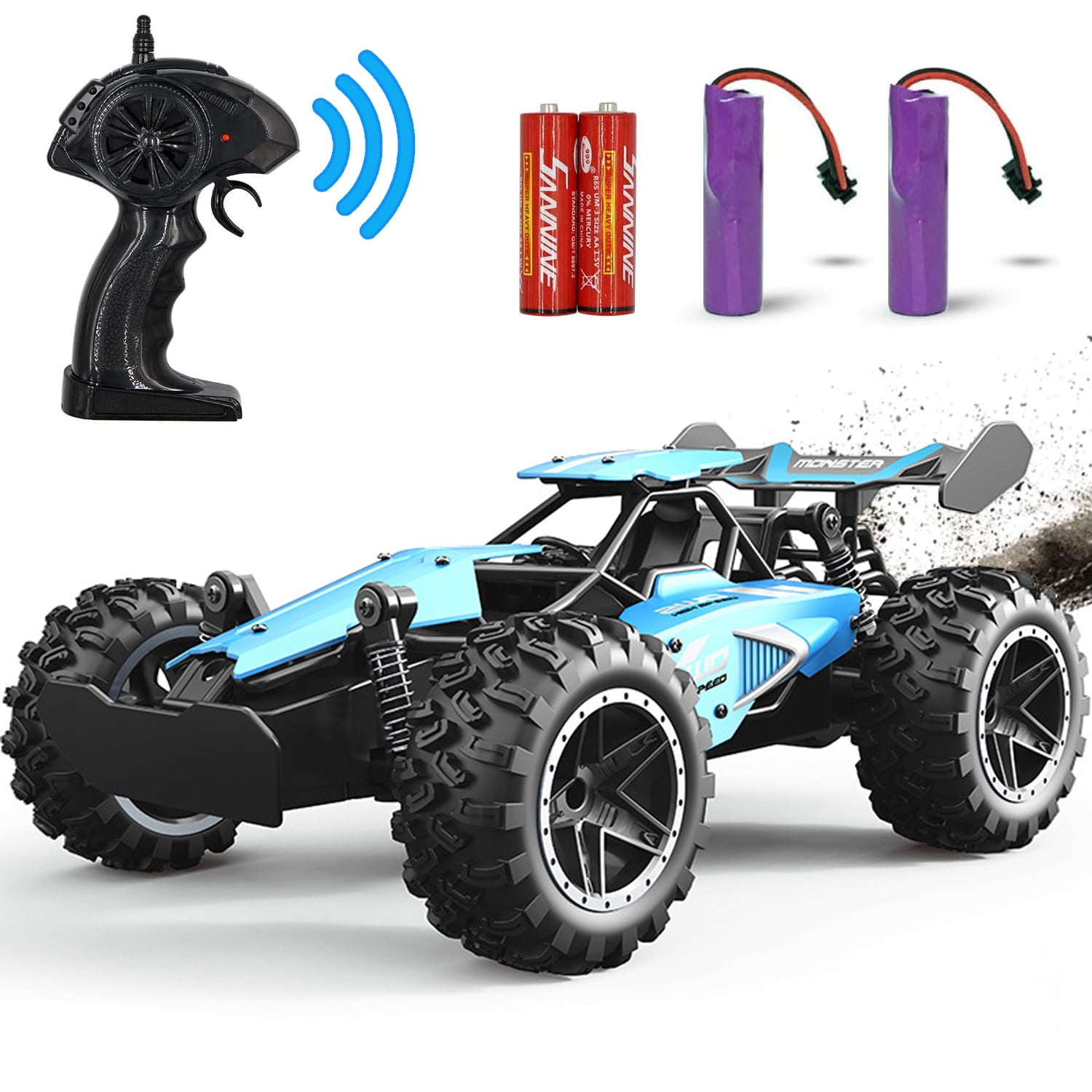 Wiher Remote Control RC Cars, 1:18 2WD RC Truck High Speed Racing Car ...