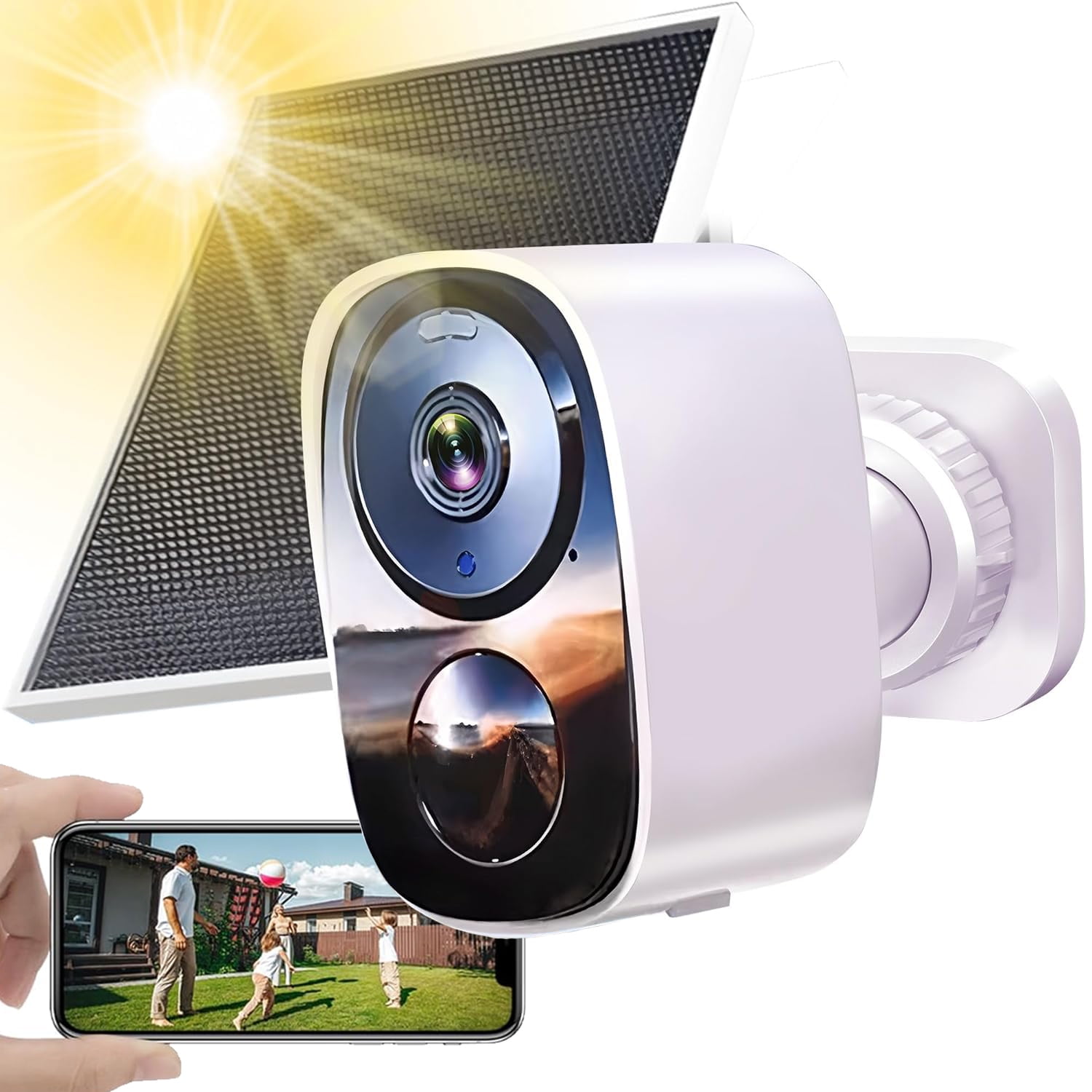 Wiher Solar Camera Outdoor Wireless, Wi-Fi Security Camera with AI ...