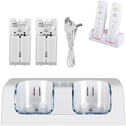 Wii Charger for Wii Remote, Wii Charger Dock with 2 Rechargeable ...