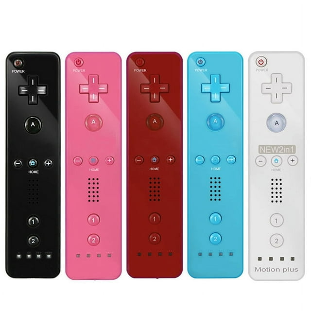 Wii Wireless Game Remote Controller with Built-in Motion Plus Joystick ...