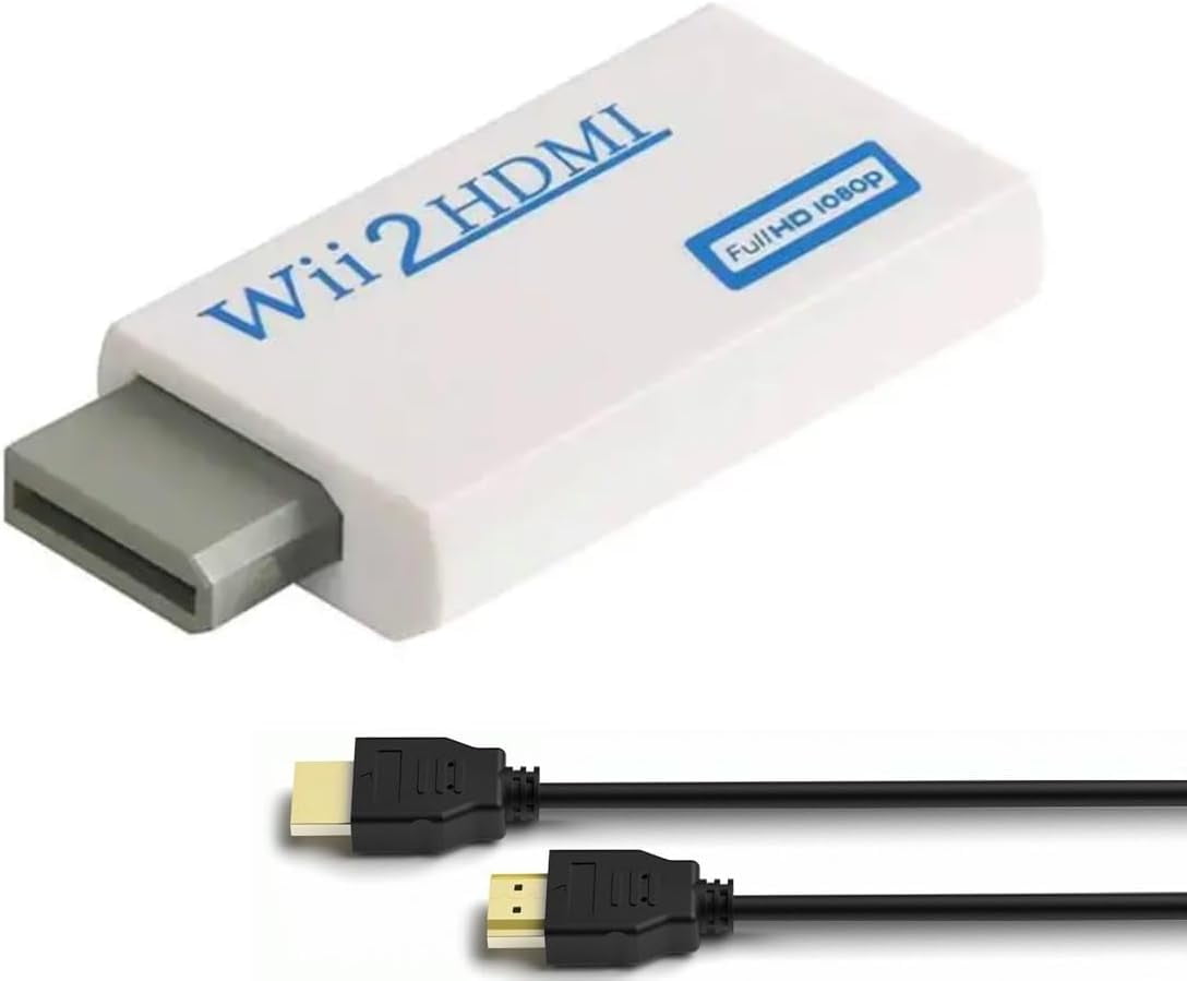 Wii to HDMI Converter Adapter with 3.5mm Audio Port, Supports 480p/576p ...