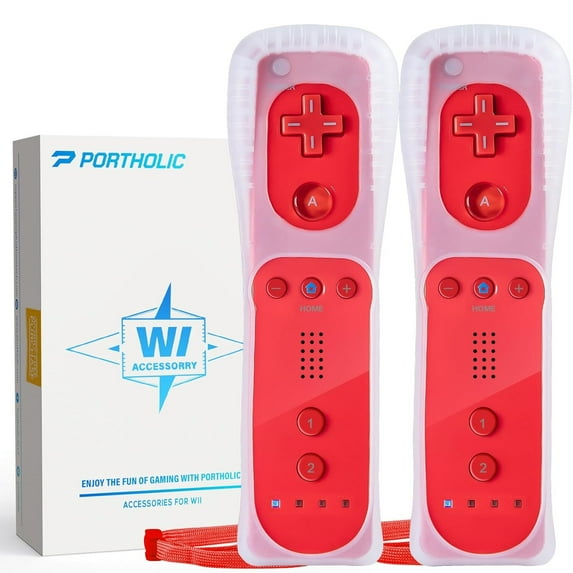 Wii Remote Controller,PORTHOLIC 2 Packs Upgrade Wii Wireless Controller ...