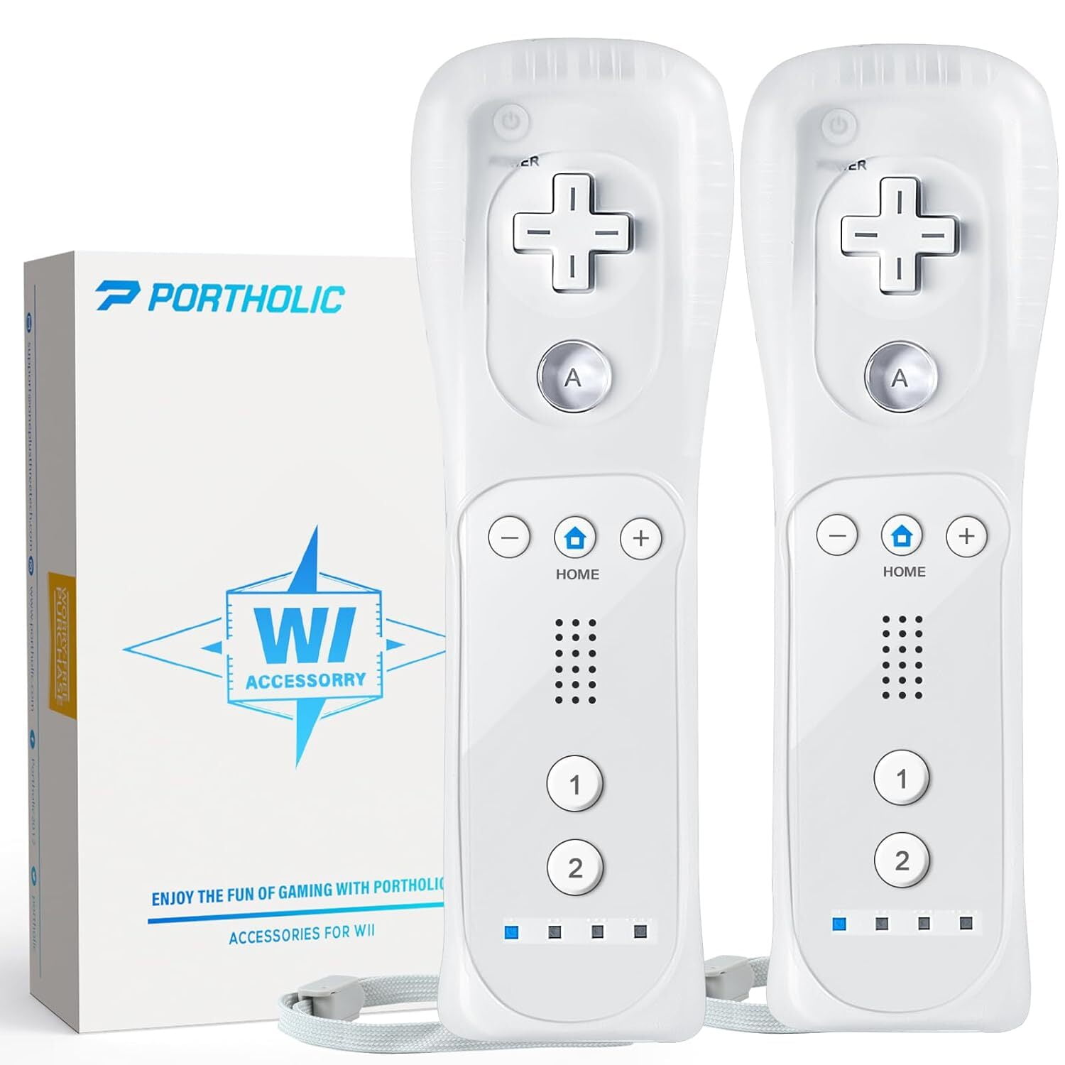 Wii Remote Controller,PORTHOLIC 2 Packs Upgrade Wii Wireless Controller ...