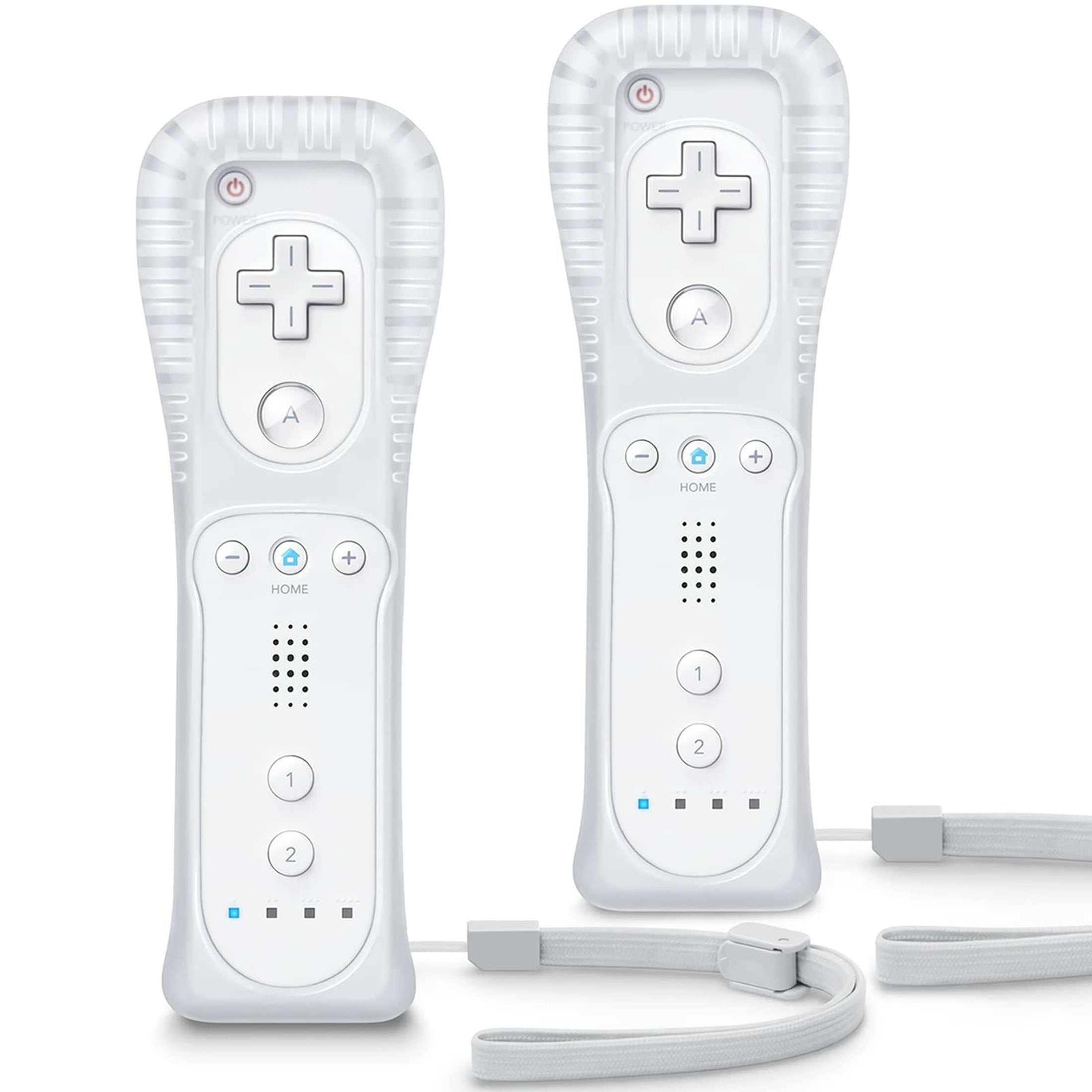Wii Remote Duo Pack with Silicone Cases and Wrist Straps for Enhanced ...