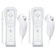 TechKen 2-Pack Wii Remote and Nunchuk Controller with Motion Plus ...