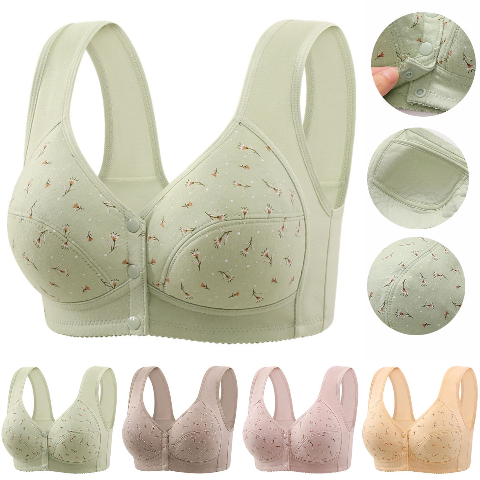 Wiicoznt Bras for Women Solid Color Soft Seamless Brasieres Para Mujer ...