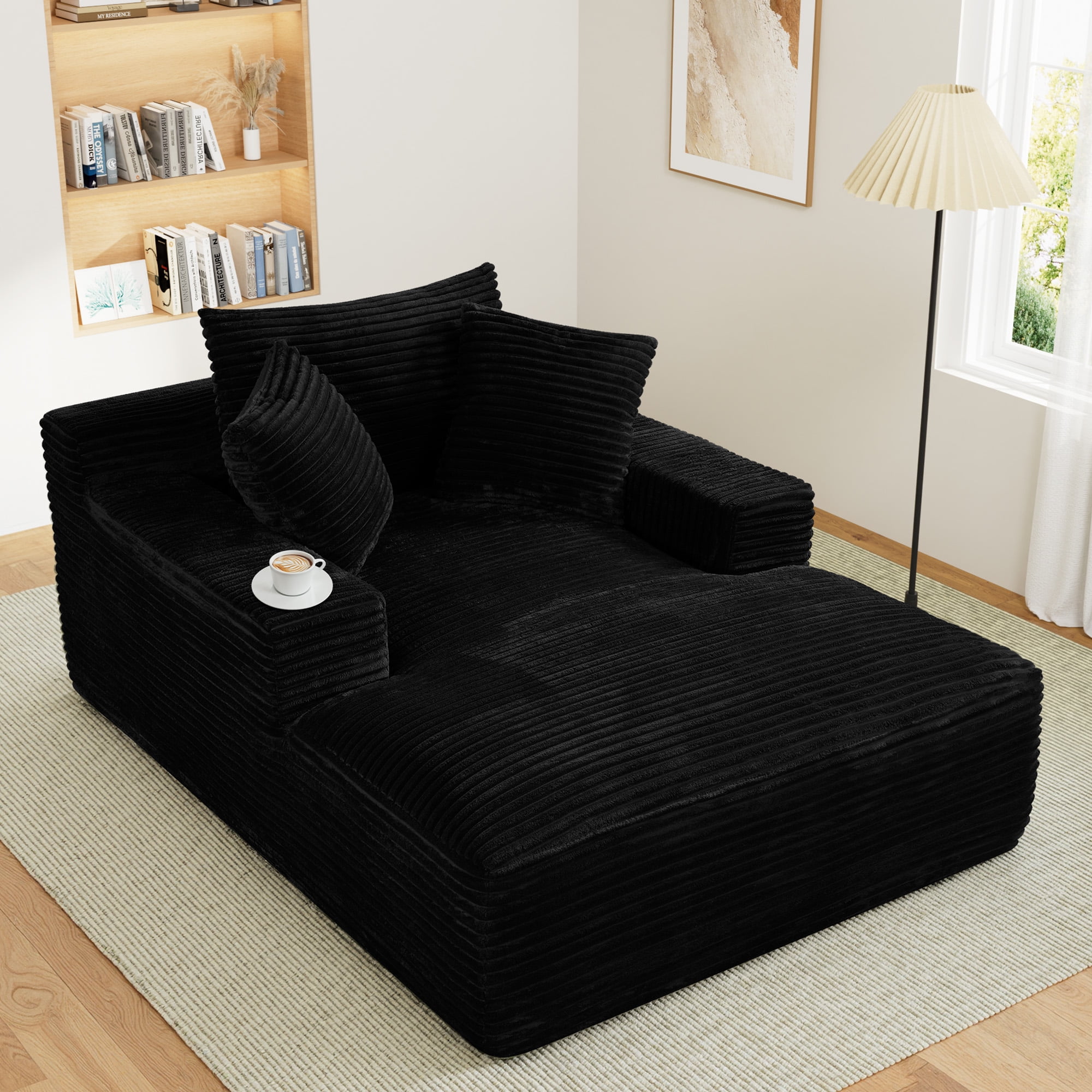 Wiilayok 68.5"D x 50"W Oversized Boneless Chaise Lounge Chair,High ...