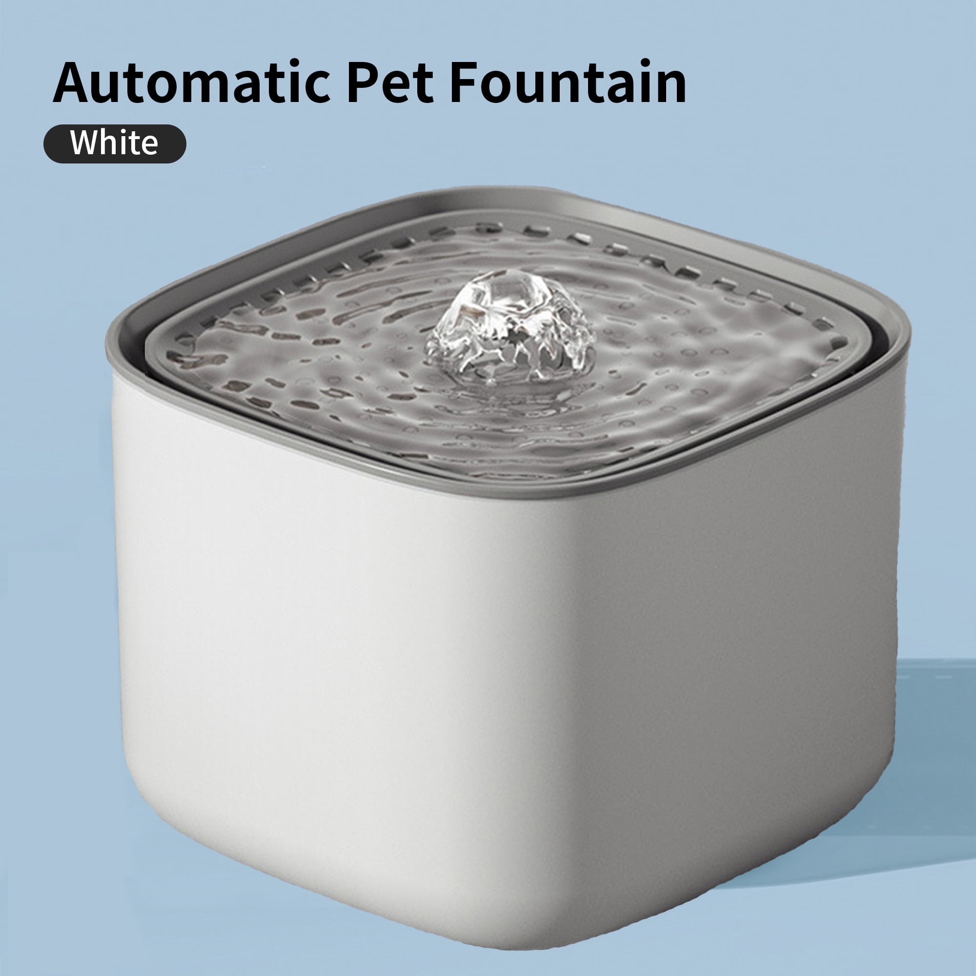 Wiipahome 100oz/3L Pet Fountain with Anti-slip Design, Rechargeable ...
