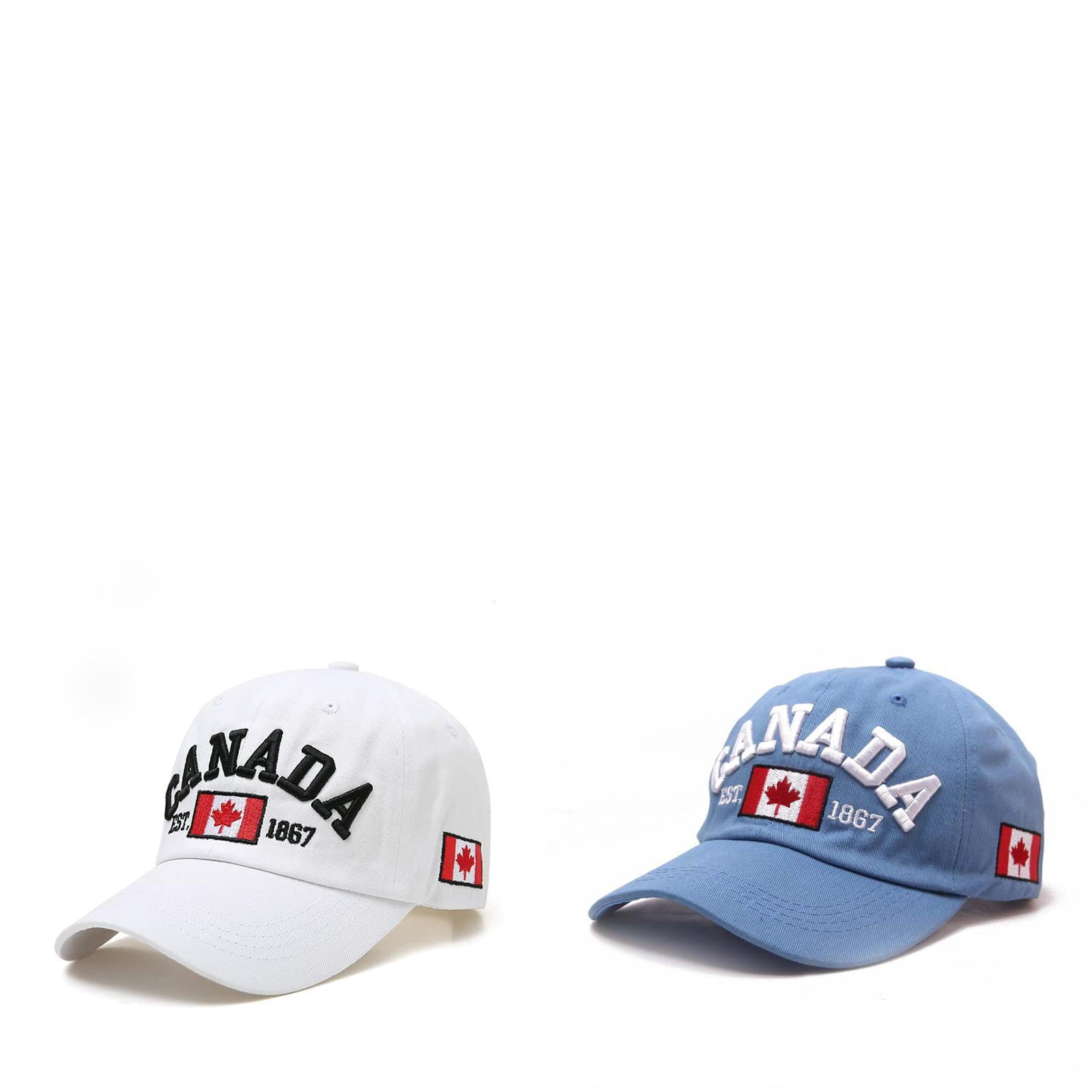 Wijhcboe 2 Pack Canada Mens Running Hats Baseball Cap Canada Day Sports ...