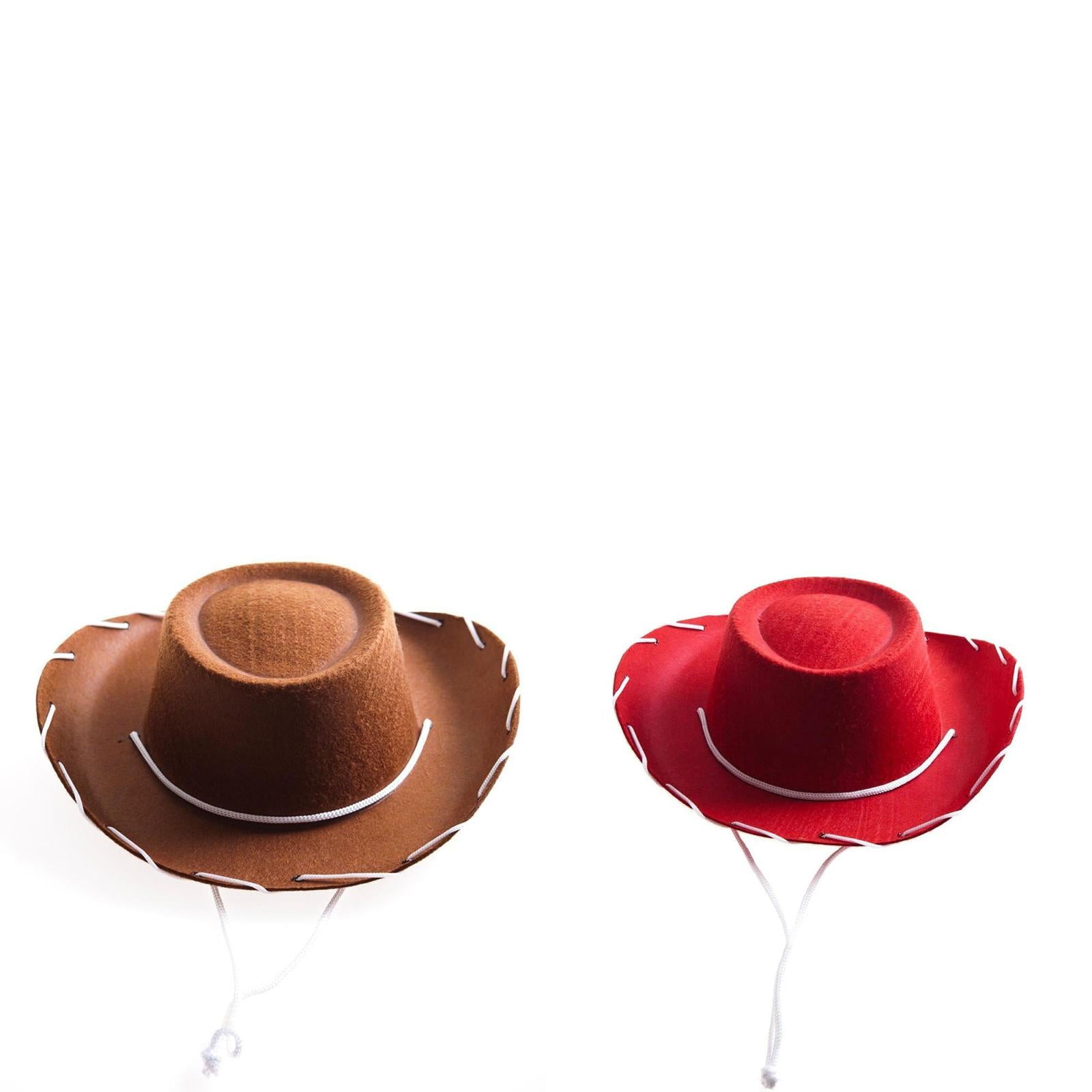 Wijhcboe 2 Pack Children's Rodeo Hats for Women Red Cowboy Hat for Make ...