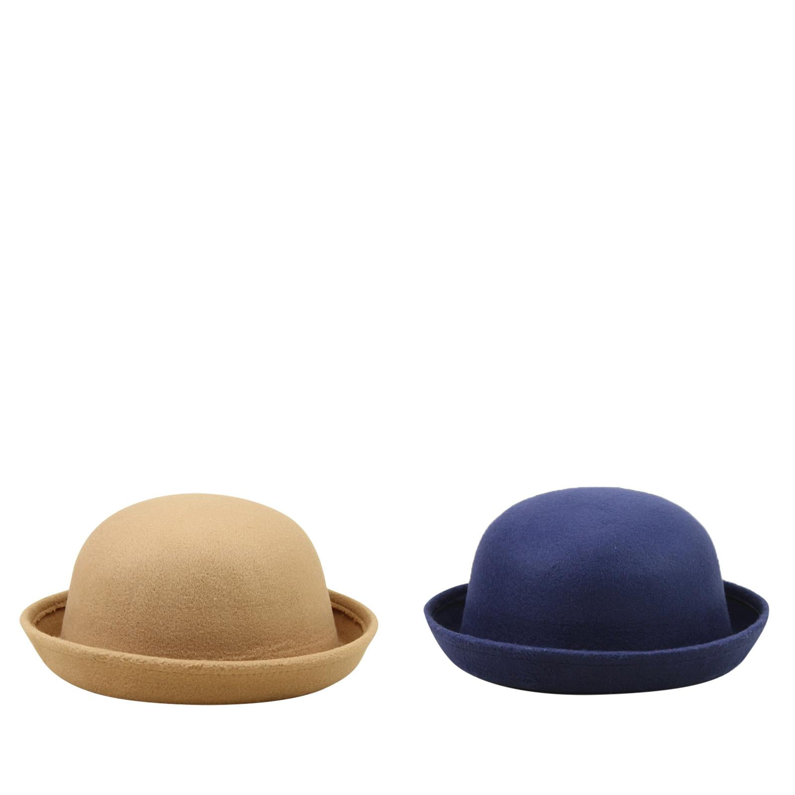 Wijhcboe 2 Pack Elegant Glider Hat Adults Solid Hat Roll Hat Painting ...