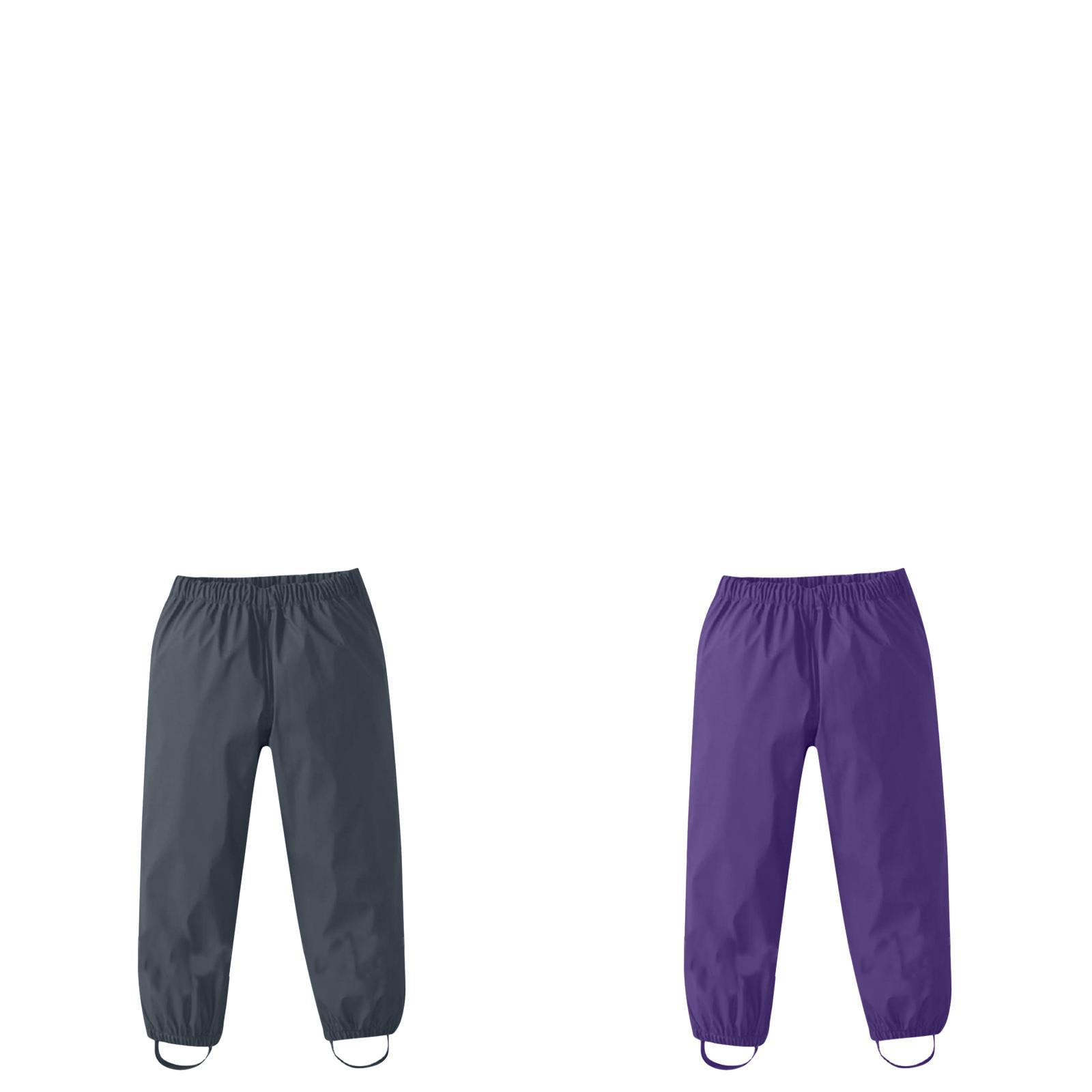 Wijhcboe 2 Pack Girls Rainbow Raincoat Girls Rain Clothes Trousers ...