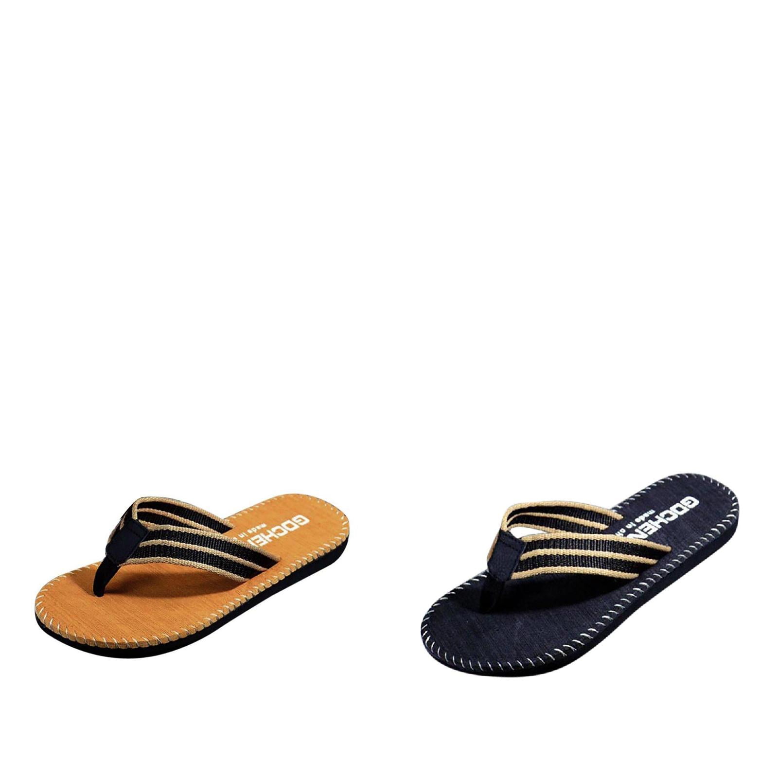 Wijhcboe 2 Pack Men Mens Indoor Outdoor Slippers Summer Flip Flops ...