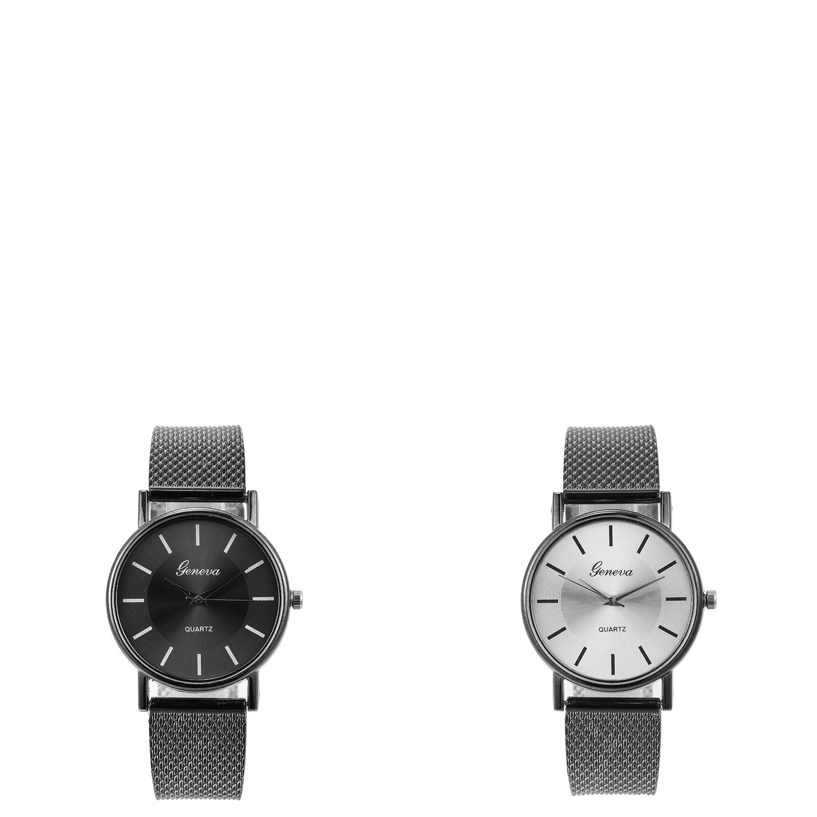 Wijhcboe 2 Pack Men's World Time Quartz Steel Stainless And Digital ...