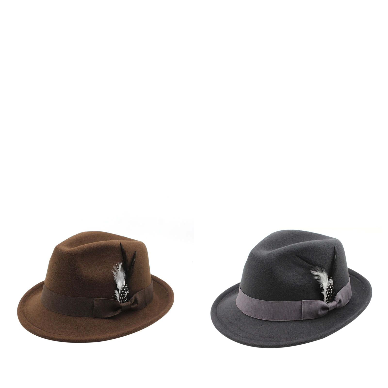 Wijhcboe 2 Pack Vintage Jungle Hat Men German Hat Traditional Fedora ...