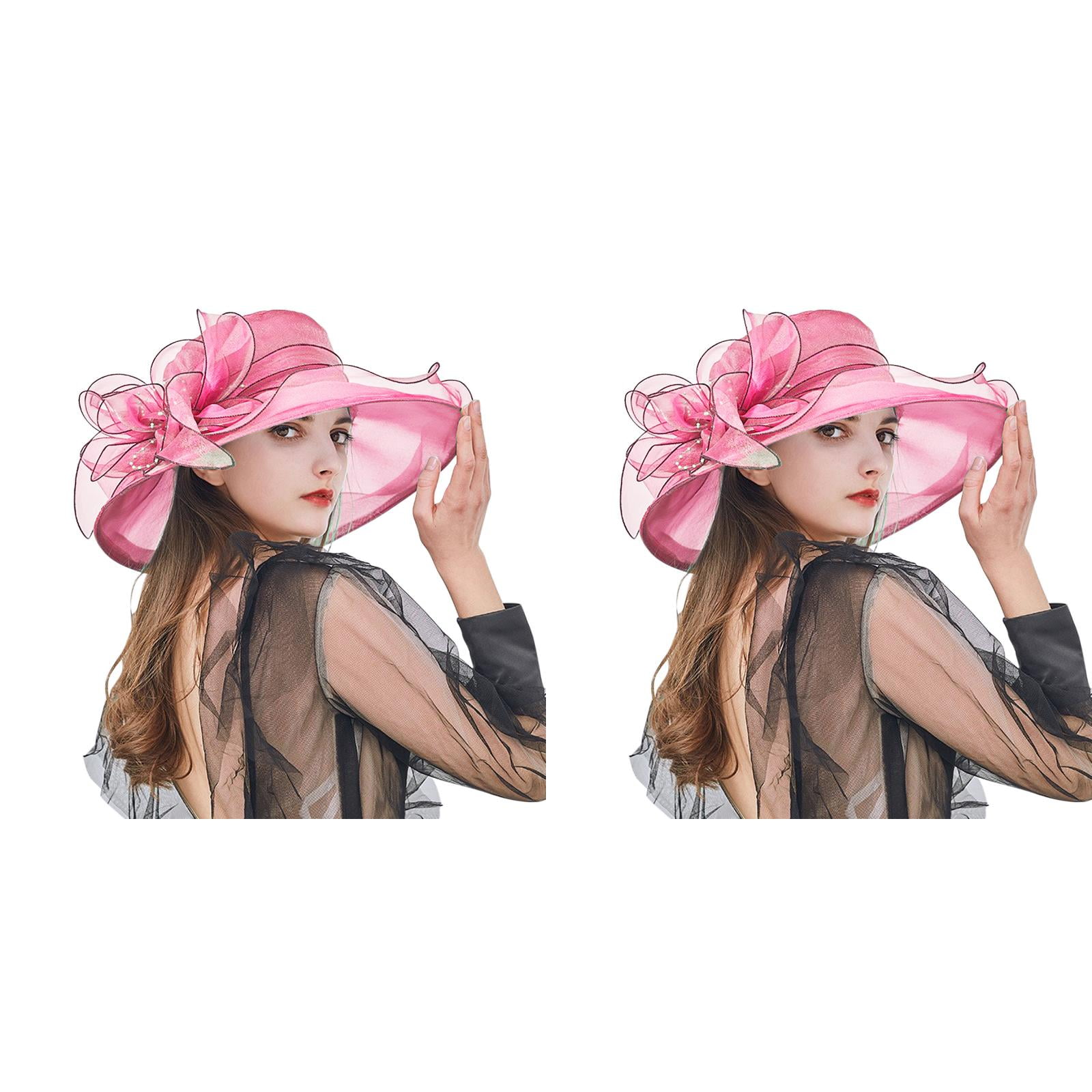 Wijhcboe 2 Pack Womens Birding Hats for Men Summer Dress Hat Wide ...