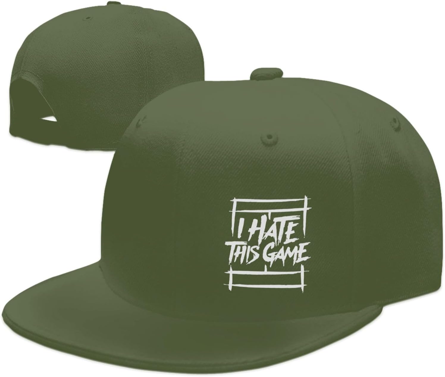 Wikjxiz I Hate Game Hats for Men Women Adjustable Flat Bill Brim Dad ...
