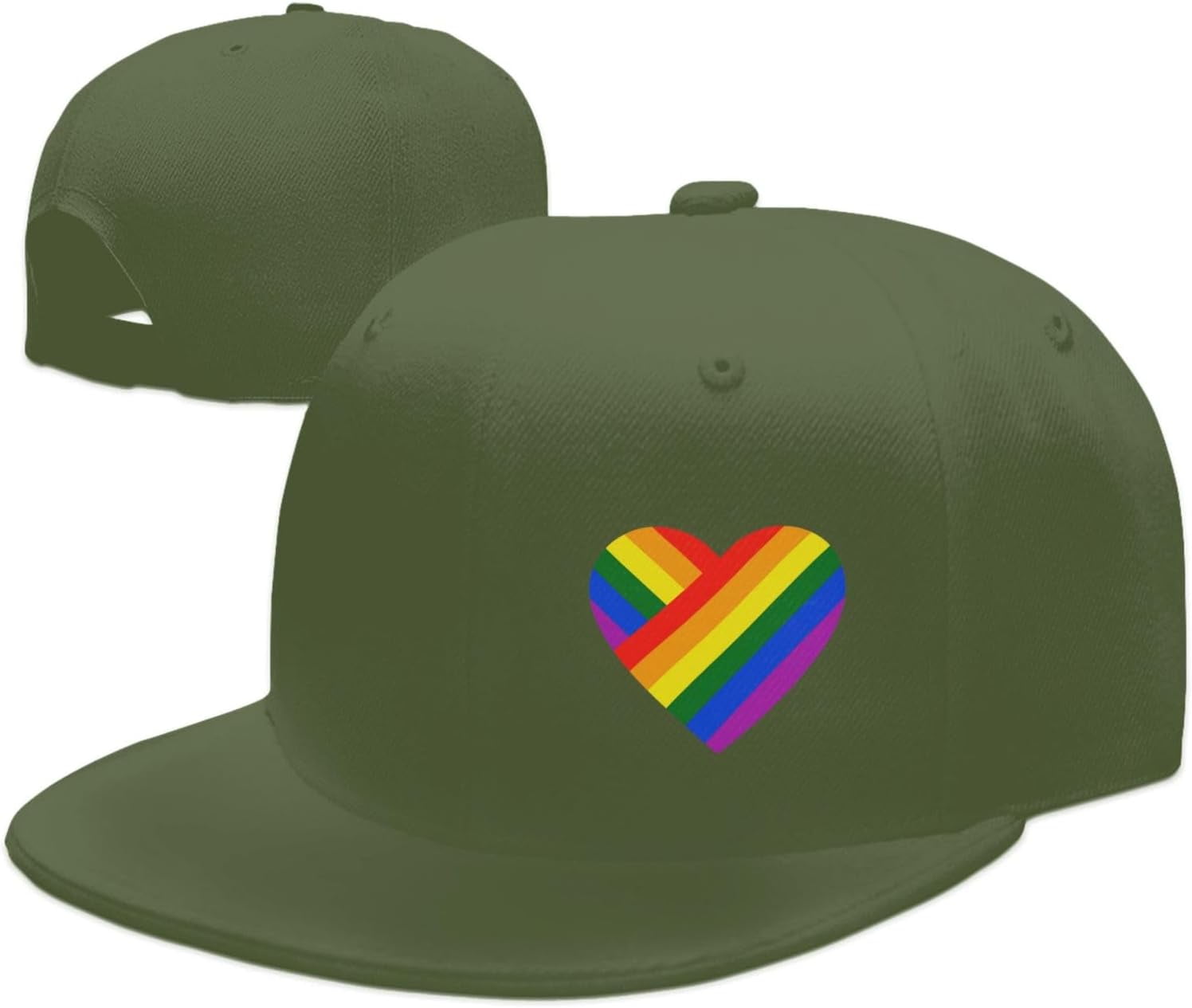 Wikjxiz LGBT Rainbow and Transgender Pride Flag Heart Hats for Men ...