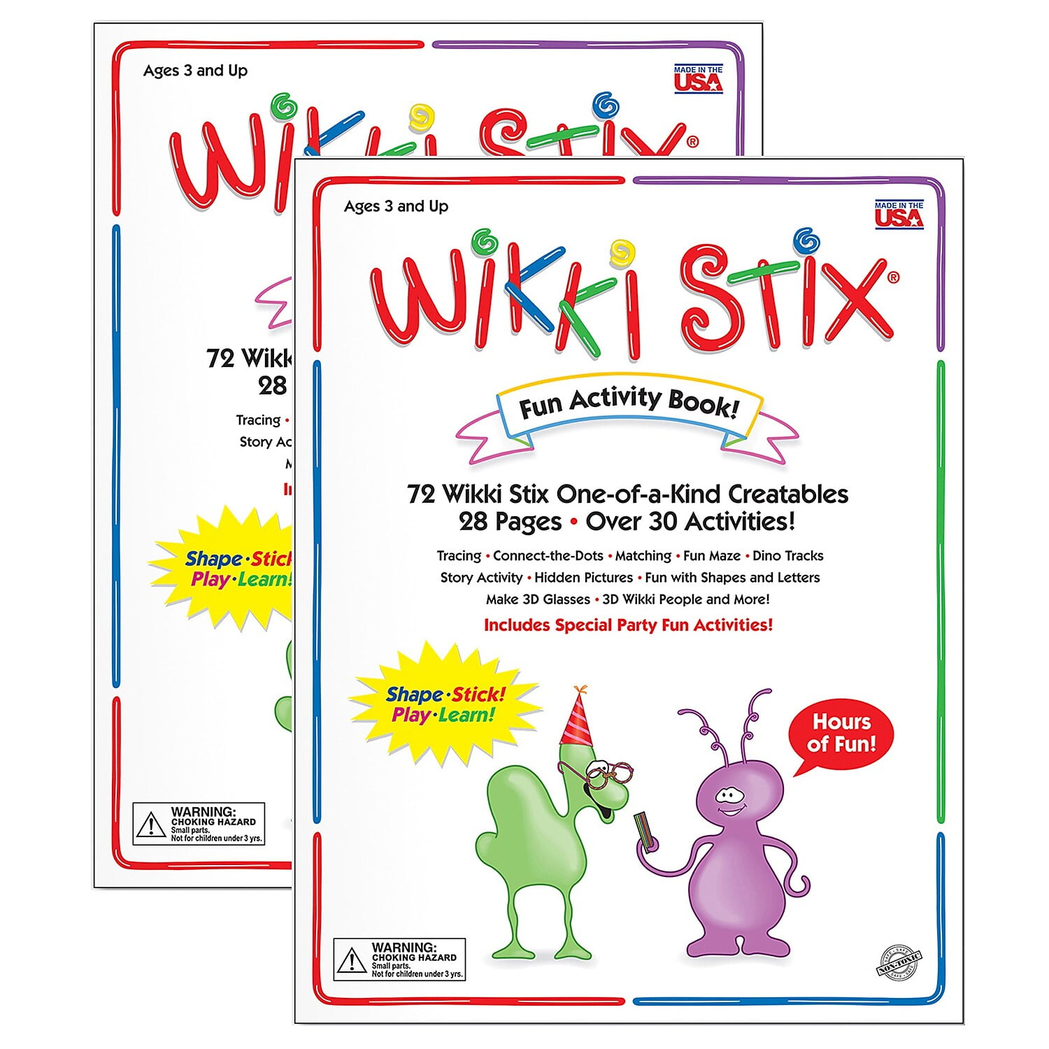 Wikki Stix Fun Activity Book Pre-K+ Pack of 2 (WKX109-2) - Walmart.com