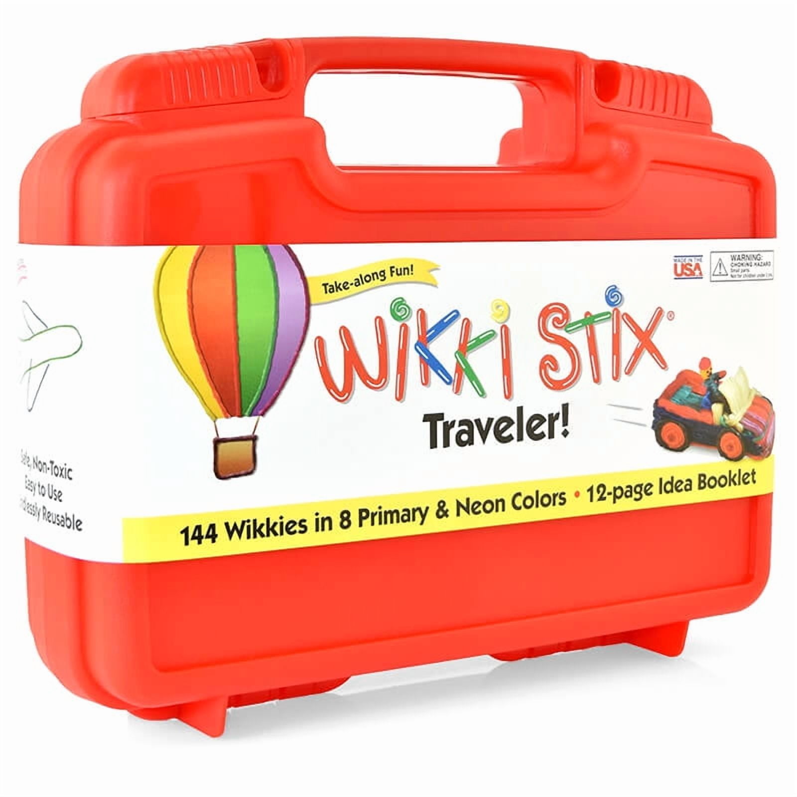 Wikki Stix Kids Traveler: 144 Craft Stix, 8 Primary & Neon Colors, Fun ...