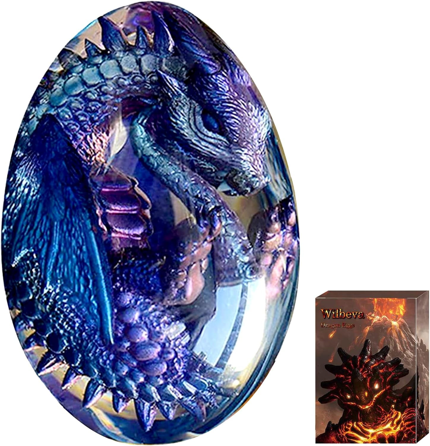 Wilbeva Lava Dragon Eggs for Gifts and Decorations, Crystal Resin ...