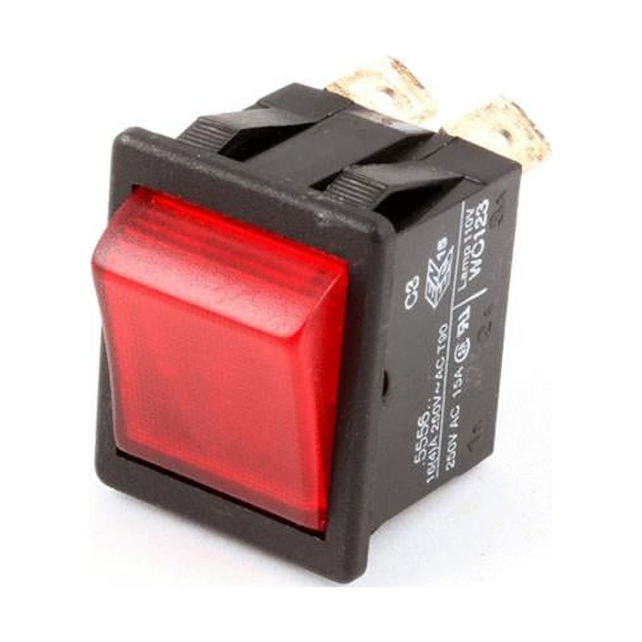 Wilbur Curtis WC-123 1.15 in. 120V Red Neon Rocker Switch - Walmart.com