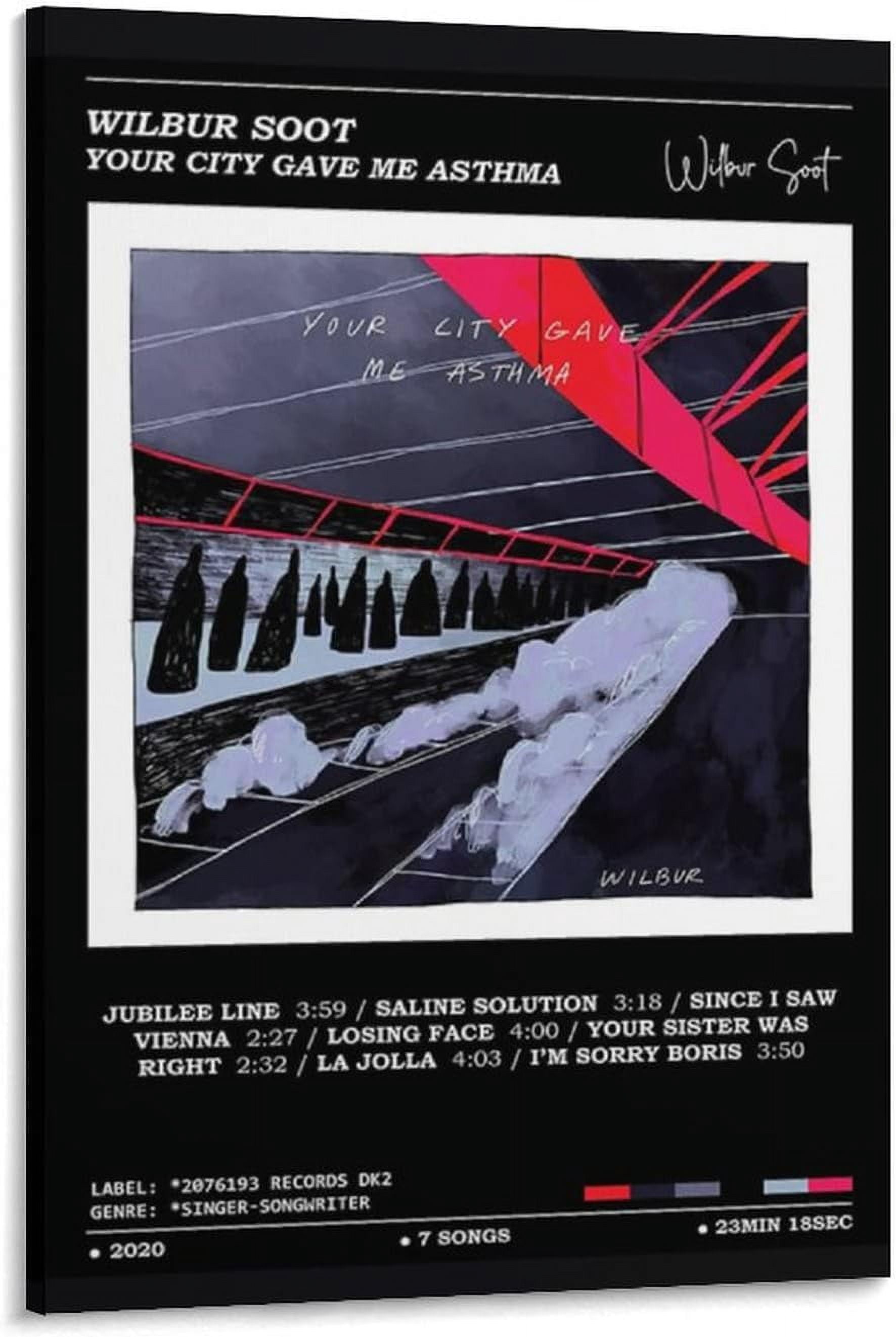Wilbur Soot - Your City Gave Me Asthma Music Cover Poster 02 Canvas ...