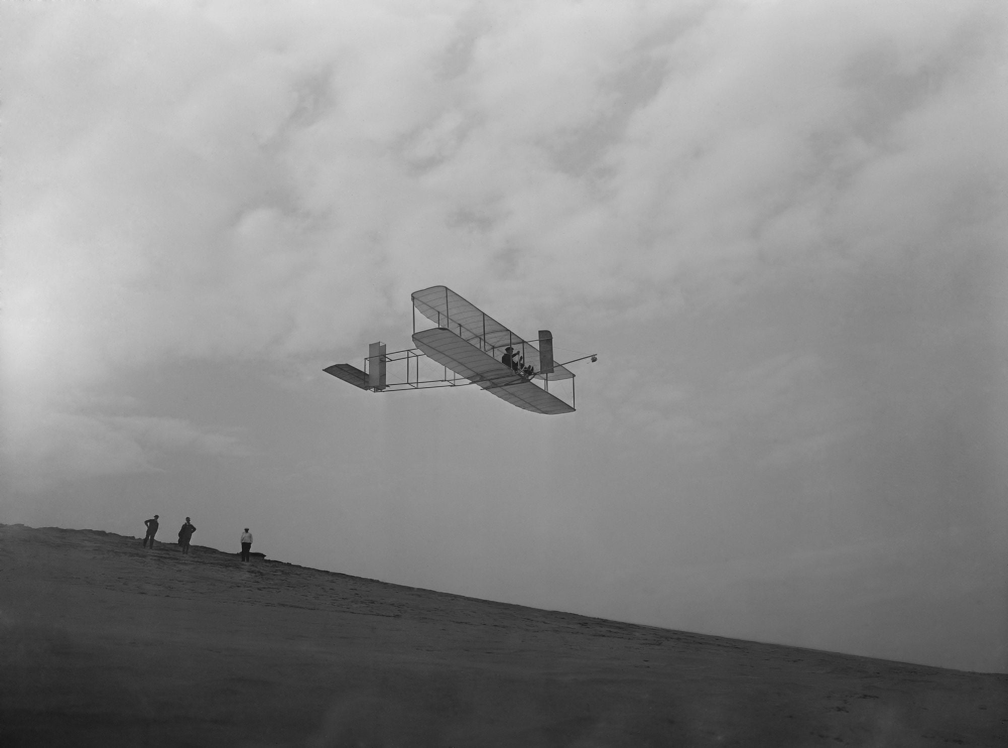 Wilbur Wright Pilots A Glider During Wright Brothers' Flight ...