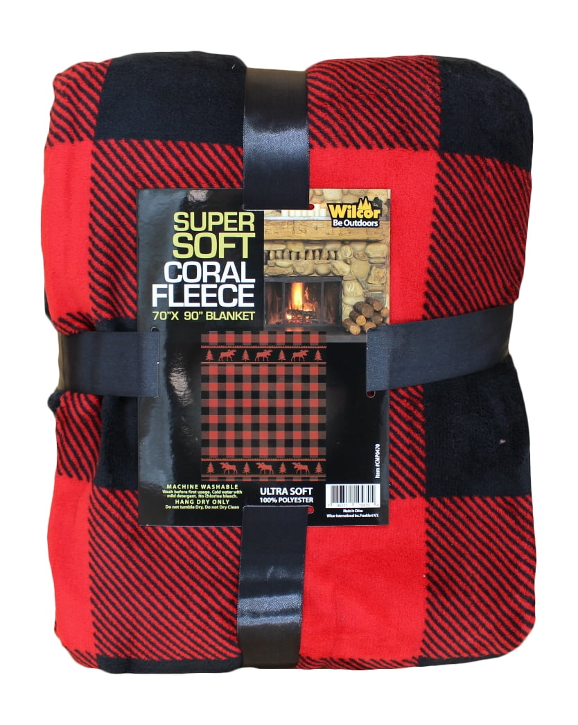 Wilcor 70X90 Coral Fleece Blanket - Walmart Business Supplies