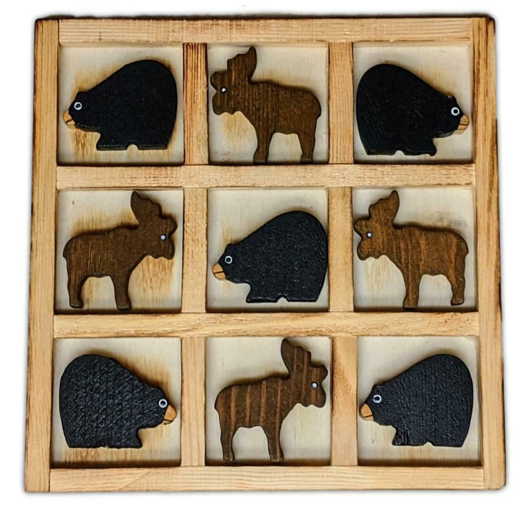 Wilcor Tic Tac Toe Bear/Moose Collectible Board - Walmart.com
