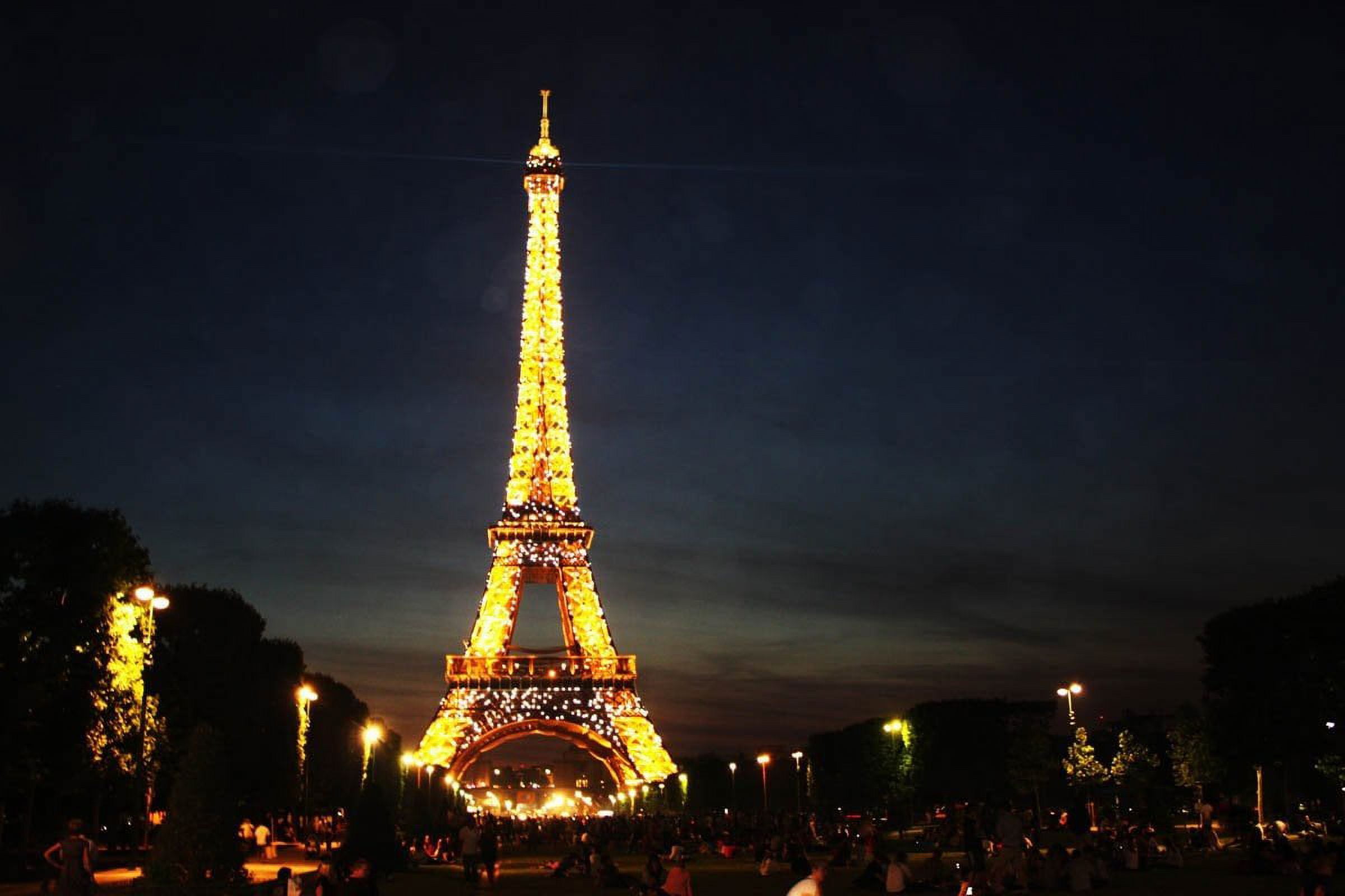 Wilcox "Paris France Eiffel Night" Glossy Poster - Walmart.com